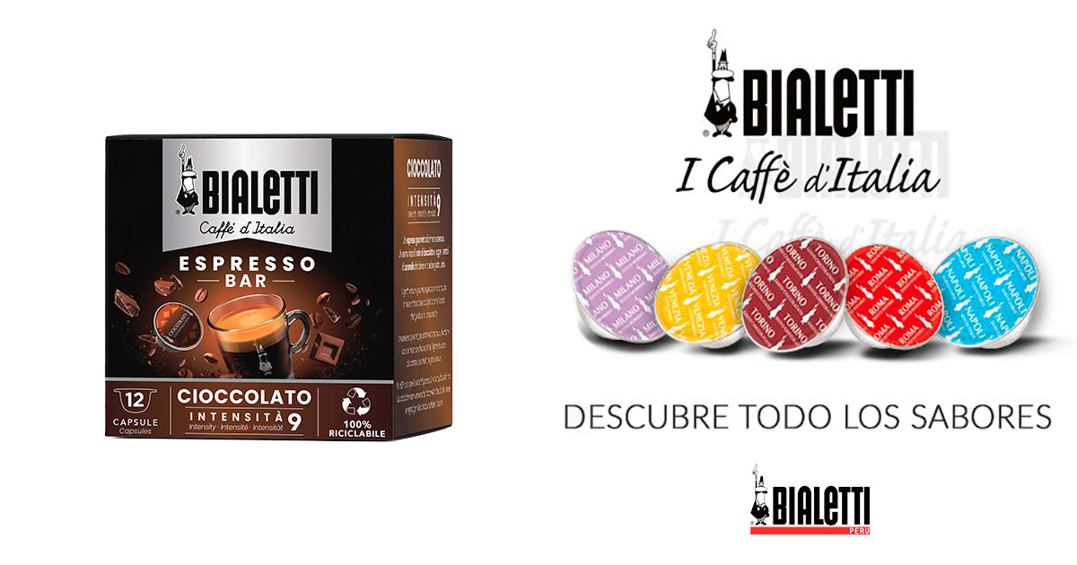 BOX 12 Cápsulas de café espresso Chocolate - Bialetti Perú